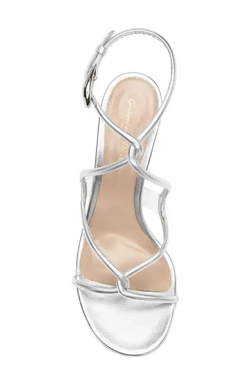 GIANVITO ROSSI Black Mamba Sandal - Silver Trasp
