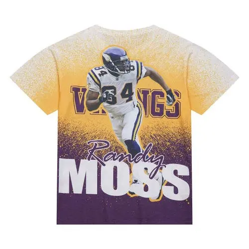 Mitchell & Ness Randy Moss Minnesota Vikings Burst Retired Player T-shirt