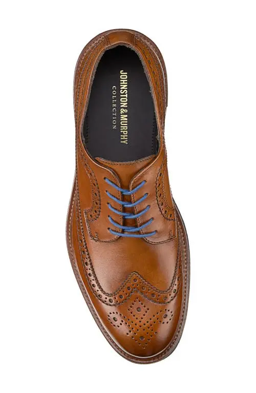 Johnston & Murphy Collection Jenson Wingtip Derby - Tan European Calfskin