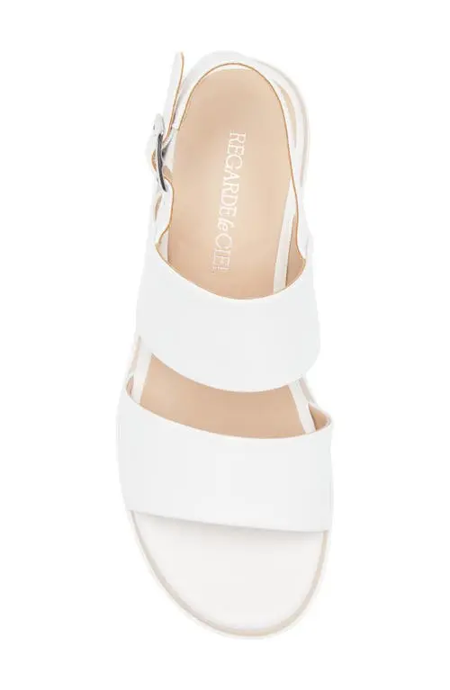 Regarde Le Ciel Sheyla Platform Wedge Sandals - Garment White