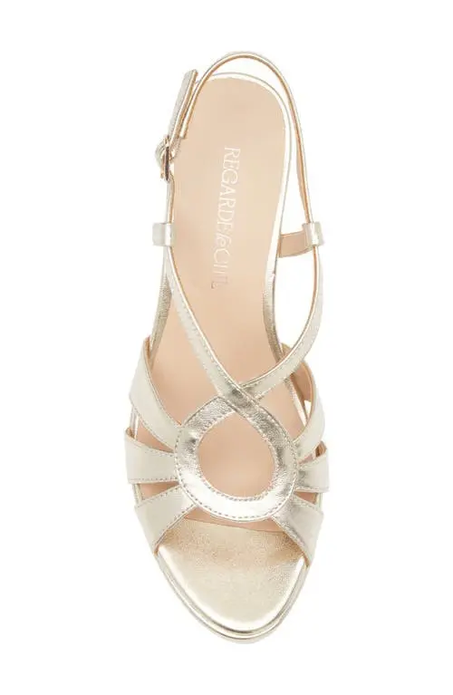 Regarde Le Ciel Martina Platform Sandals - Platino