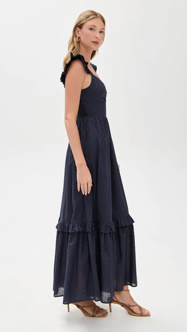 Cleobella Nica Maxi Dress In Navy - 30% Off | Editorialist