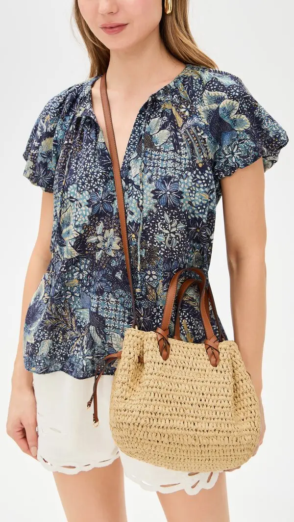Ulla Johnson Gio Raffia Crossbody Bag