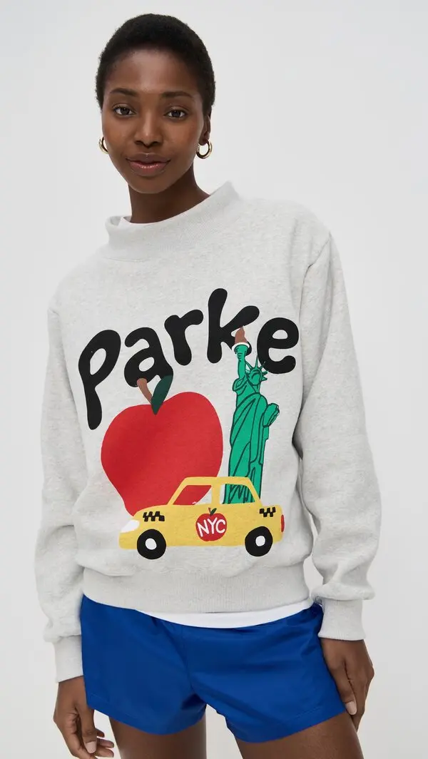 PARKE Nyc Fleece Mockneck Sweatshirt
