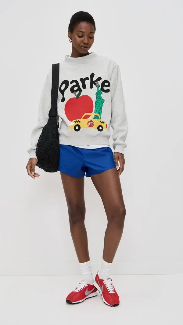 PARKE Nyc Fleece Mockneck Sweatshirt