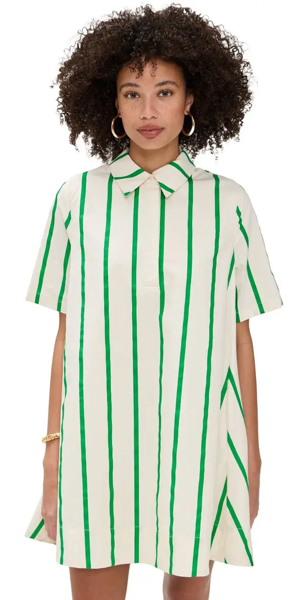 navy blue dress for baby girl Seersucker Stripe Midi Dress – English Factory