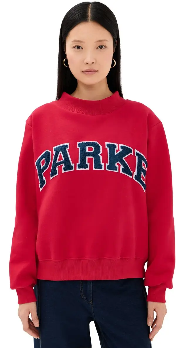 PARKE Varsity Mock Neck Sweatshirt