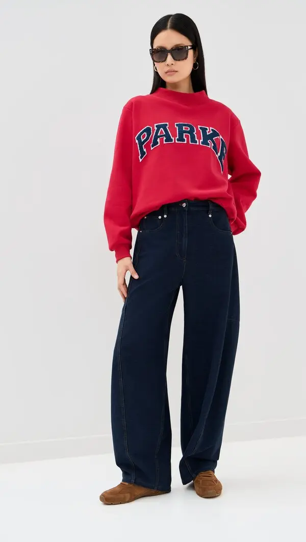 PARKE Varsity Mock Neck Sweatshirt