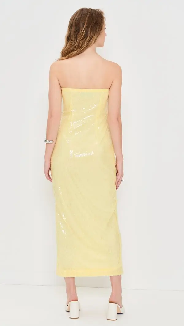 Endless Rose Strapless Sequin Maxi Dress - Butter