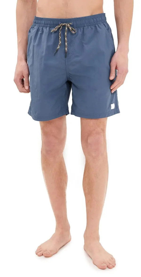 KATIN Poolside Volley Swim Trunks - Washed Blue