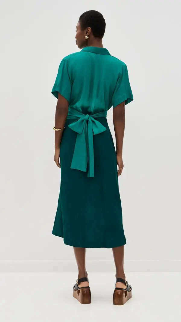 Elisamama Issa Dip-Dye Midi Dress In Green - 40% Off | Editorialist
