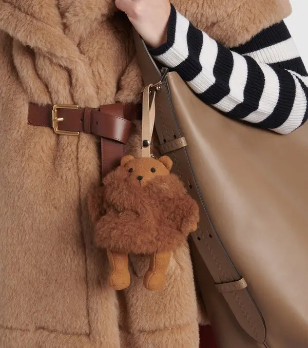 Max Mara Myteak Bear Bag Charm - Brown