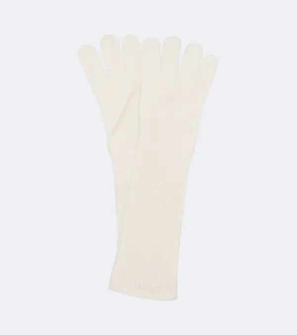 Max Mara Cashmere Gloves - White
