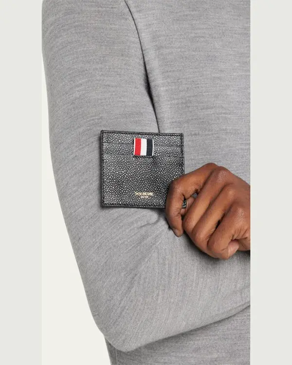 Thom Browne Pebble Grain Leather Card Holder