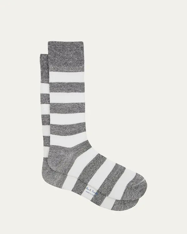 Paul Smith Barry Stripe Crew Socks - Black
