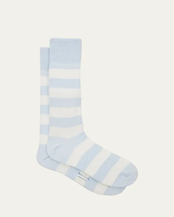 Paul Smith Barry Stripe Crew Socks - Turquoise