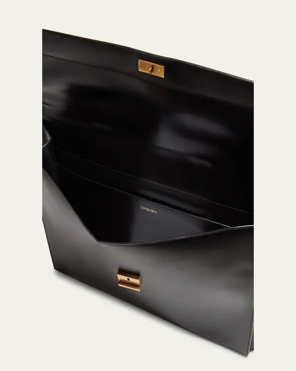 Saint Laurent Smooth Leather Briefcase