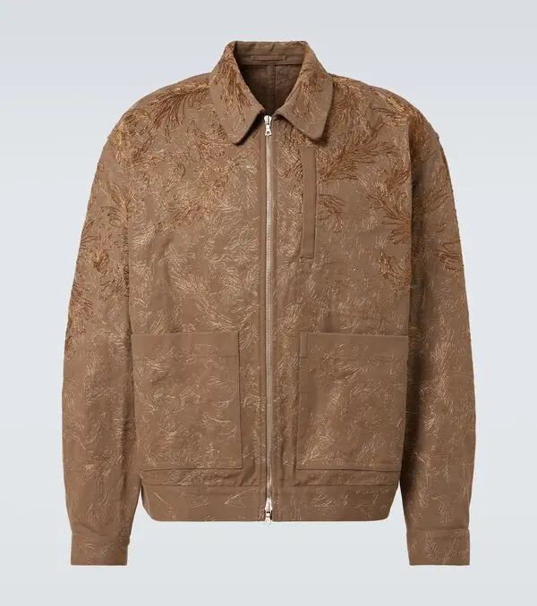 Dries Van Noten Floral Lame Cotton Blouson