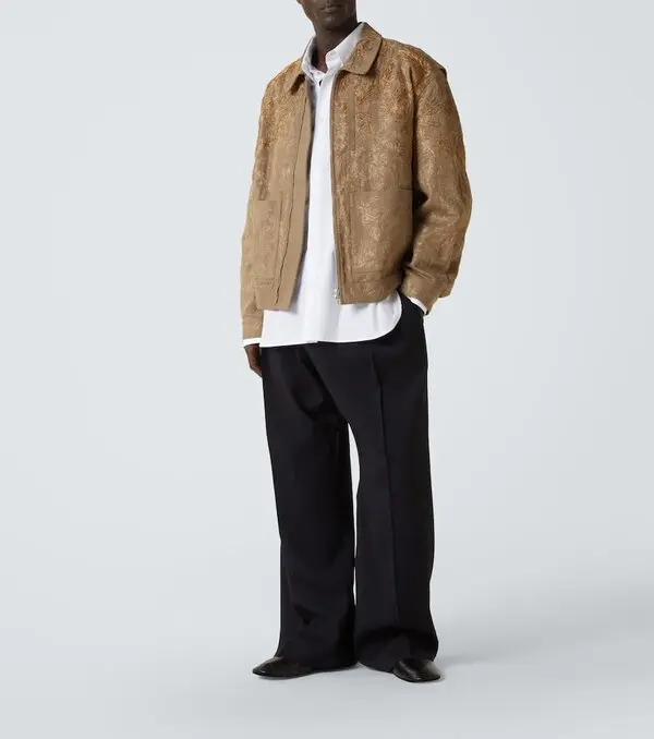 Dries Van Noten Floral Lame Cotton Blouson