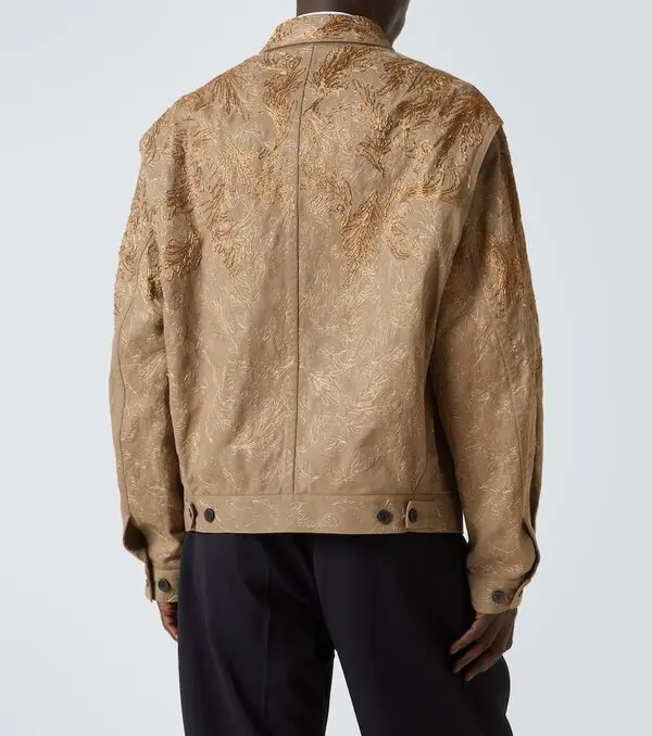 Dries Van Noten Floral Lame Cotton Blouson