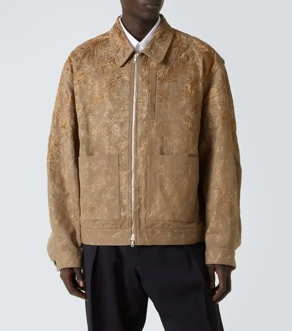 Dries Van Noten Floral Lame Cotton Blouson