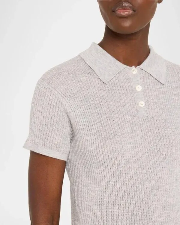 Guest In Residence Cashmere Polo Sweater - Stone