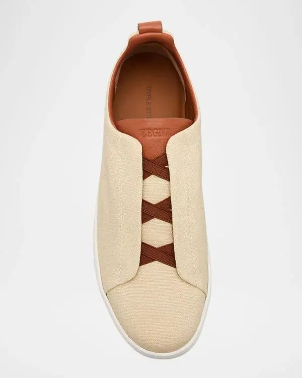 Zegna Triple Stitch™ Slip-on Sneakers - Mdblue