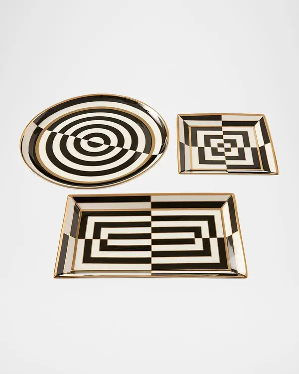 Jonathan Adler Op Art Square Serving Tray