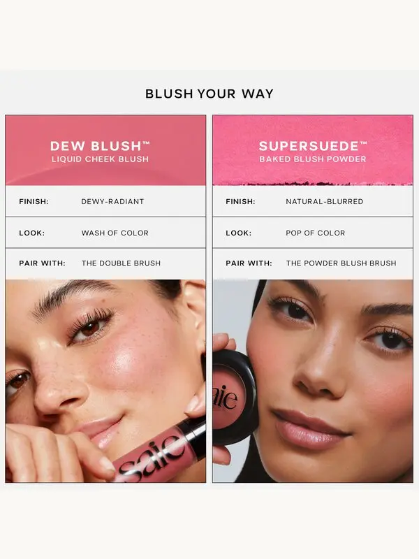 SAIE Supersuede Baked Powder Blush - Mia
