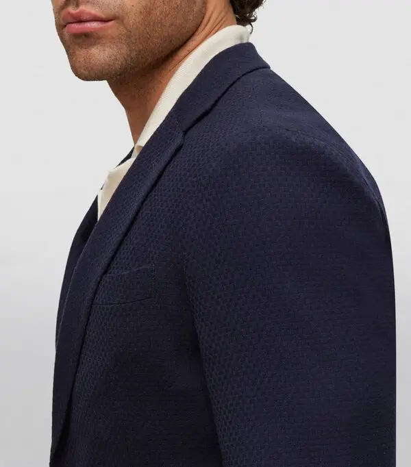 BOSS Virgin Wool Jacquard Blazer