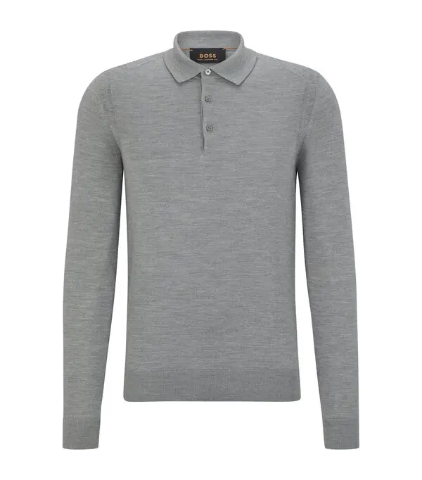 BOSS Wool-cashmere-silk Polo Shirt