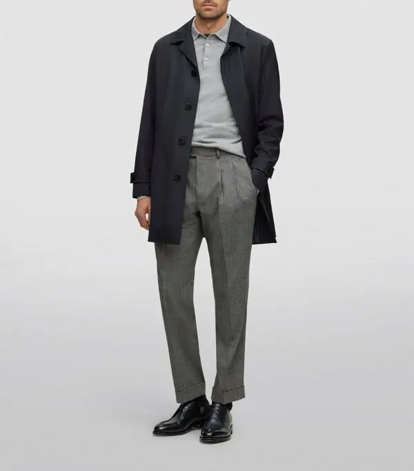 BOSS Wool-cashmere-silk Polo Shirt