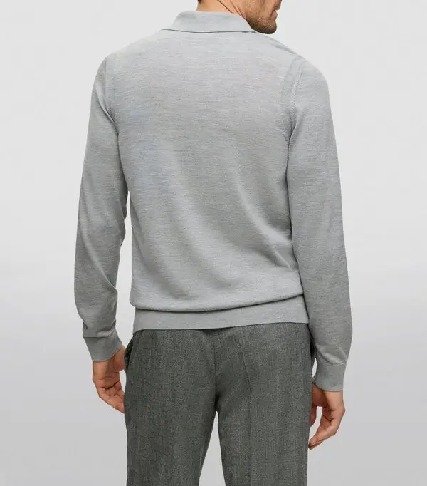 BOSS Wool-cashmere-silk Polo Shirt