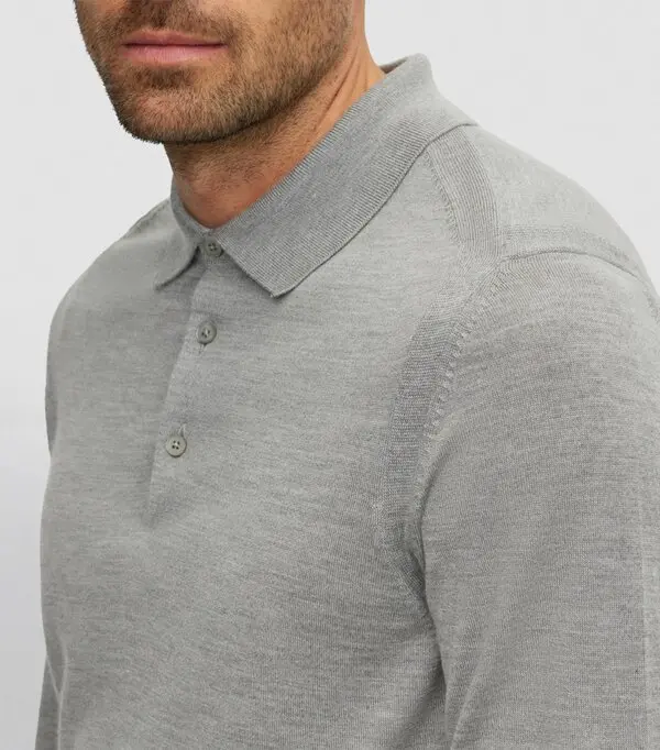 BOSS Wool-cashmere-silk Polo Shirt