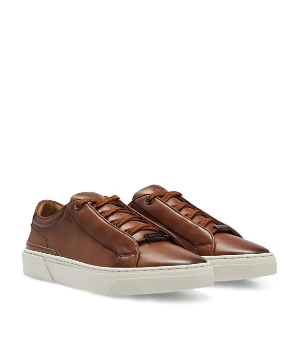 BOSS Leather Lace-up Low-top Sneakers
