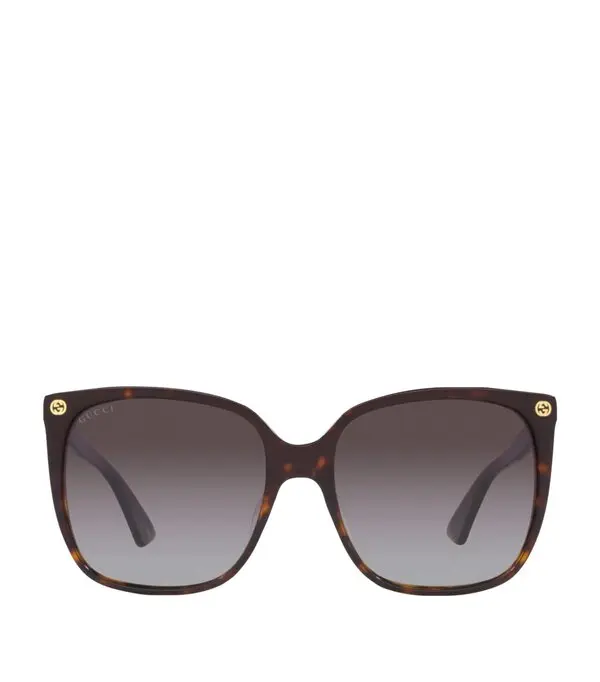 Gucci Acetate Square Sunglasses - Brown