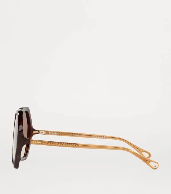 Chloé Acetate Geometric Sunglasses