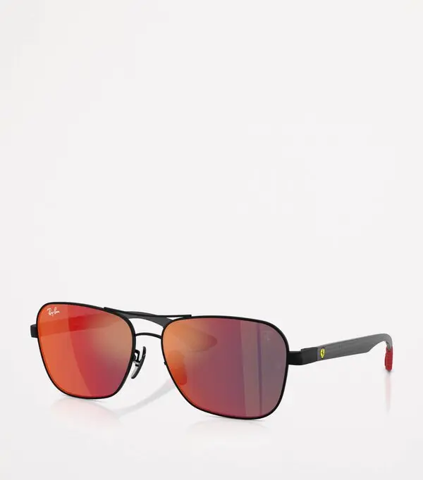 Ray-ban X Scuderia Ferrari Rb8336m Square Sunglasses - Black
