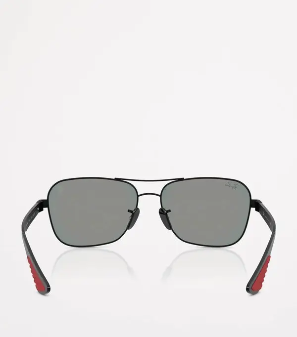 Ray-ban X Scuderia Ferrari Rb8336m Square Sunglasses - Black