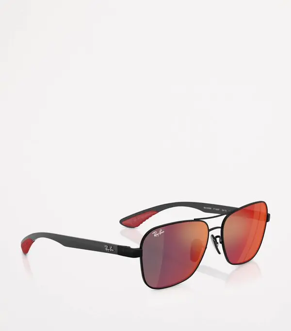 Ray-ban X Scuderia Ferrari Rb8336m Square Sunglasses - Black