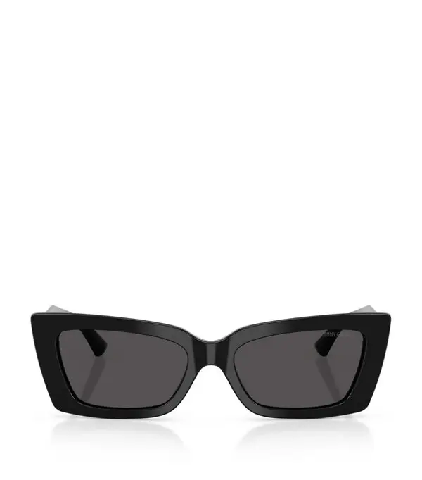 JIMMY CHOO Cat Eye Logo Sunglasses - Black