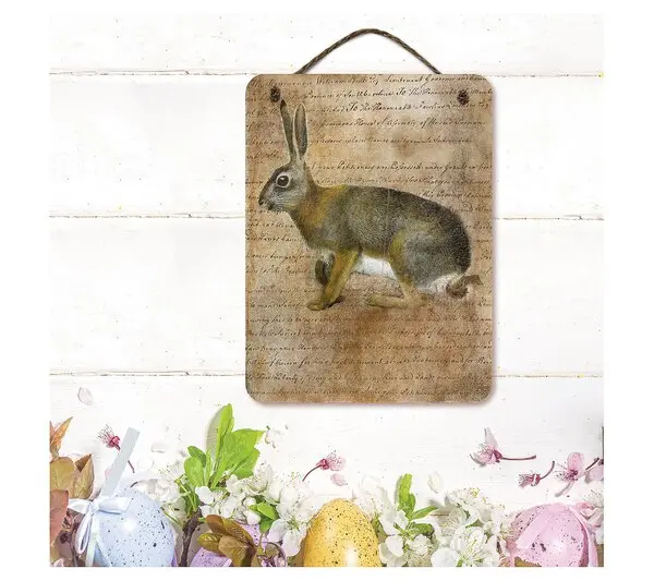 COURTSIDE MARKET Vintage Rabbit Ii 12x16 Artboa Rd With Twine - One-color