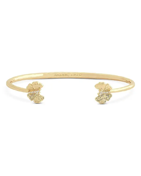 ANABEL ARAM Pave Butterfly Cuff Bracelet - Gold