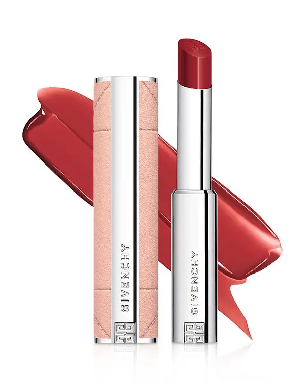Givenchy Rose Perfecto Shine Serum Lipstick 0.11 Oz - - Deep Red