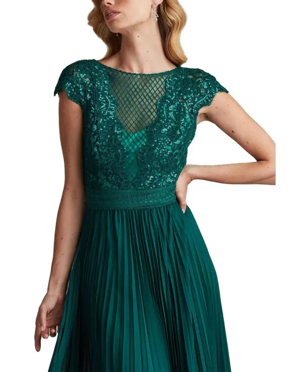 Tadashi Shoji Surette Sequin Embroidered Gown