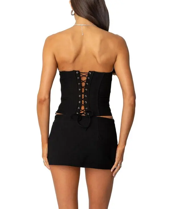 EDIKTED Arlette Grommet Strapless Corset