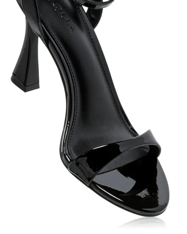 Aqua Devon Sandals - Black Patent