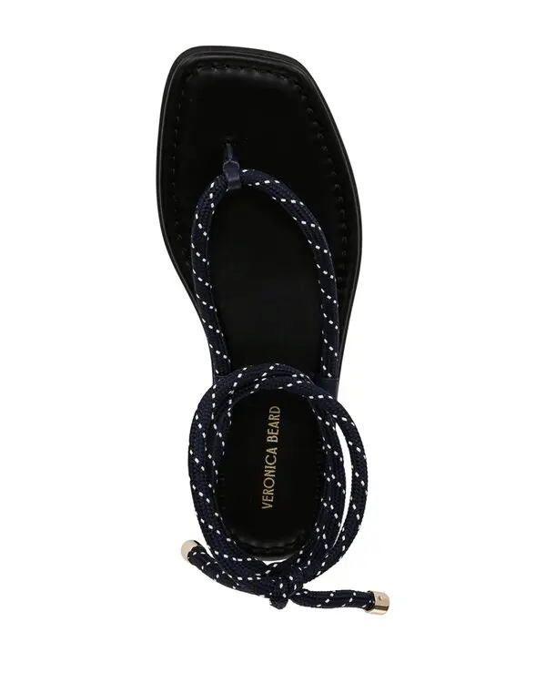 Veronica Beard Carmina Cord Sandals - Eclipse/coconut