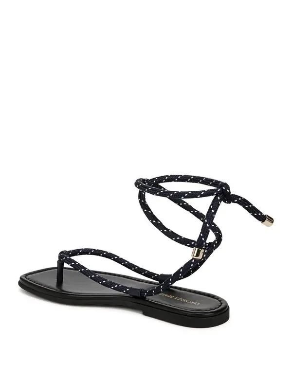 Veronica Beard Carmina Cord Sandals - Eclipse/coconut