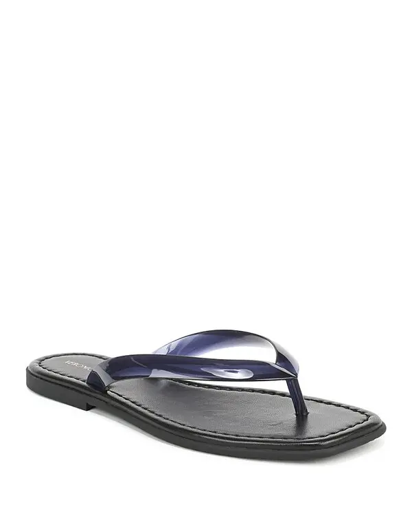 Veronica Beard Clea Jelly Thong Sandals - Navy
